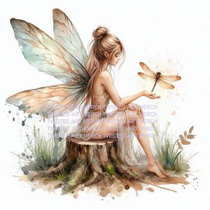 Enchanting Watercolor Fairy Art Set - 25 Magical Fairy Illustrations ...