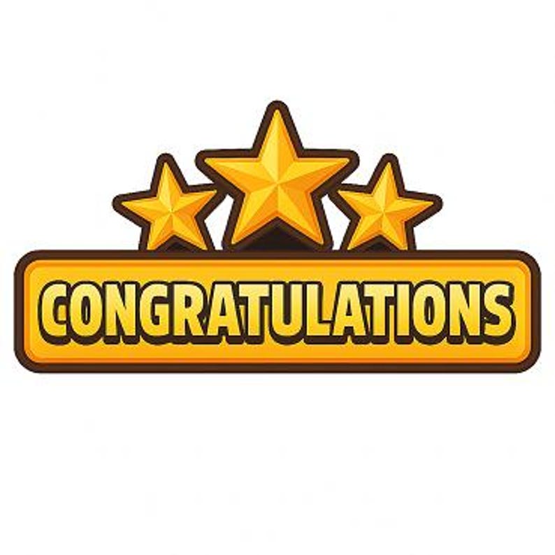 Congratulations Clip Art: Text JPG Bundle for Scrapbooking (digital ...