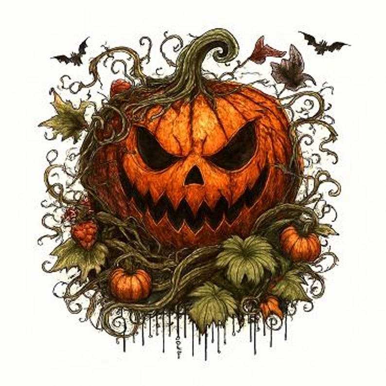 Jack-o-lantern Clipart - 10 Halloween Jack-o-lantern Jpgs - Cardmaking, Collages, Crafting ...