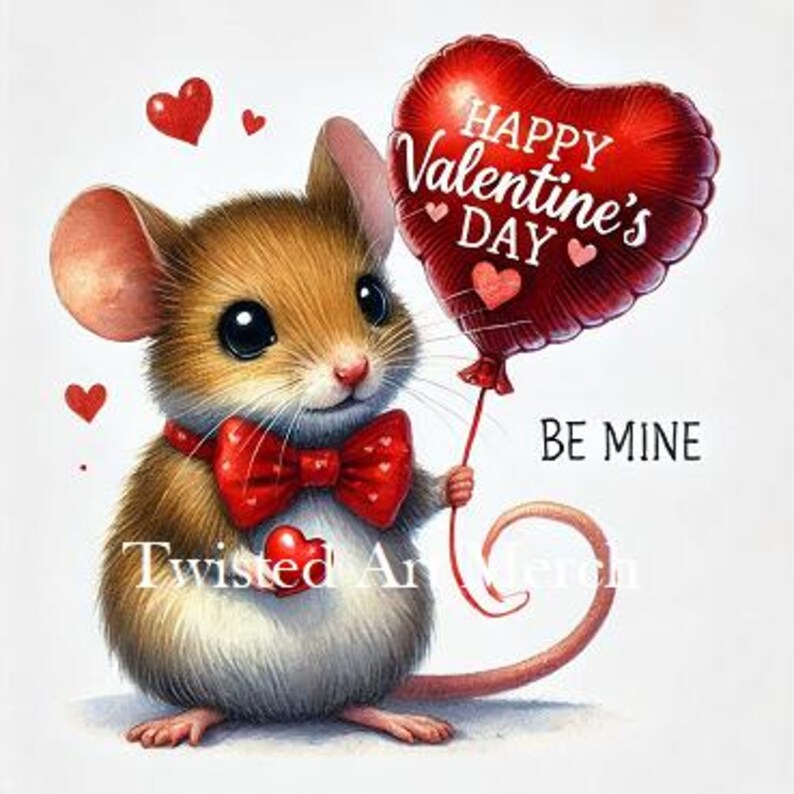 Field Mouse Valentine's Day Clipart - 10 Valentine's Day Jpgs - Digital ...