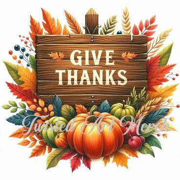 Thanksgiving Give Thanks Wooden Sign Clipart: JPG Images (digital ...