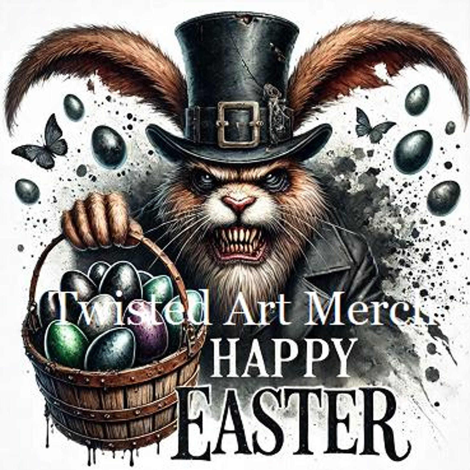 Evil Easter Bunny Clipart - 10 Evil Easter Bunny Jpgs - Dark Art - 3000 ...