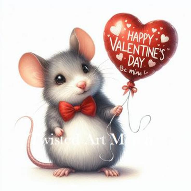 Field Mouse Valentine's Day Clipart - 10 Valentine's Day Jpgs - Digital ...