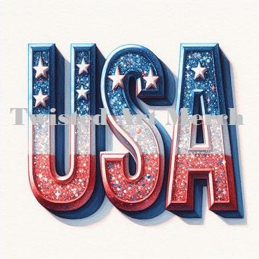 Patriotic 4th of July Clipart: USA, America (digital Download) - Etsy UK