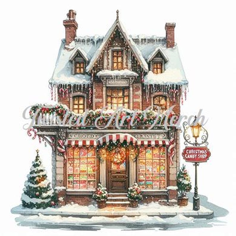 Christmas Candy Shop JPG - 10 Holiday Clipart Jpgs - Old Fashioned ...