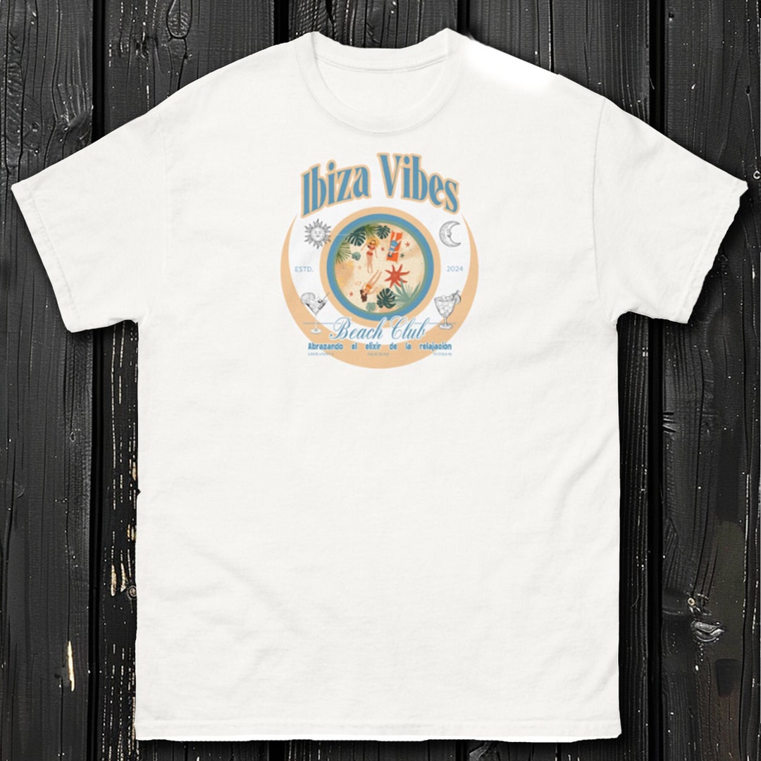 Ibiza Vibes Beach Club Social Club T-shirt for Her Ibiza Holiday Tee ...