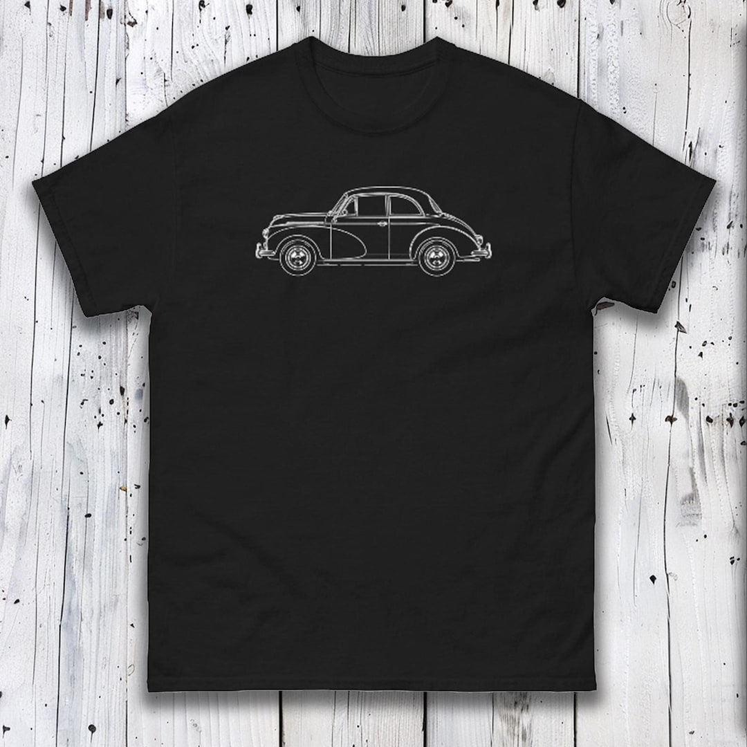 Classic Morris Minor Outline T-shirt, Vintage British Car Tee, Retro ...