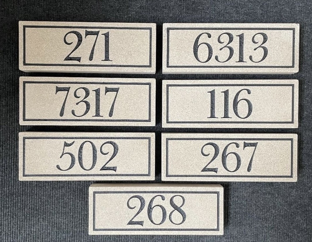 Custom Engraved Address Stone - House Number 7.5'' X 15.5'' - Etsy