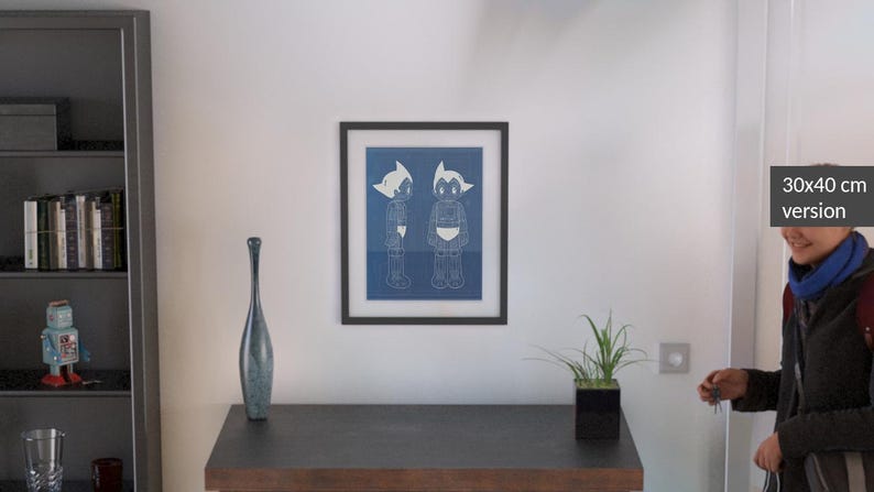 Astro Boy Printable Digital Poster – Retro Manga Blueprint | Tetsuwan ...