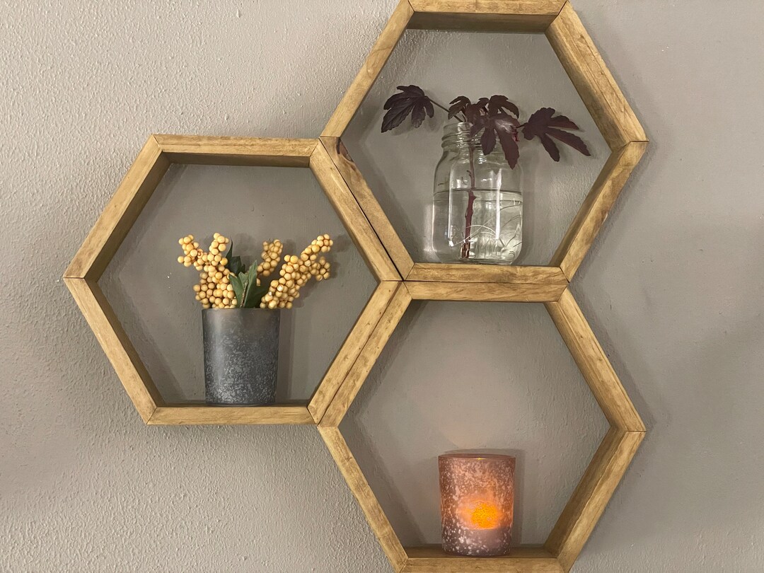 Hexagon Shelves Honey Comb Free Shipping Floating Shelves Decorative ...