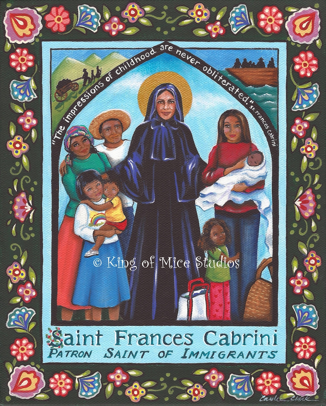 Mother Cabrini - 8 X 10 Print of Original Acrylic Painting of St ...