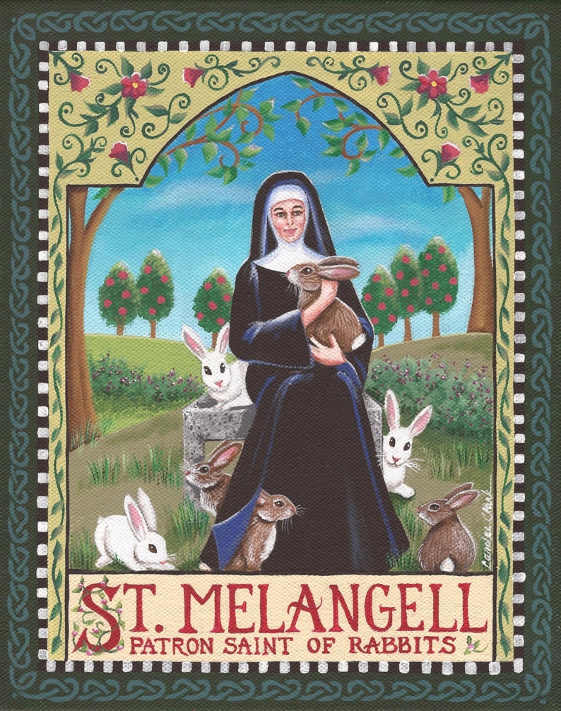 Saint Melangell 8 X 10 Print of Original Acrylic Painting by - Etsy