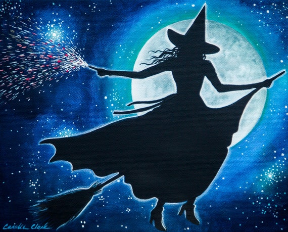 Witchy Woman 8 X 10 Print of Original Acrylic Witch Painting - Etsy