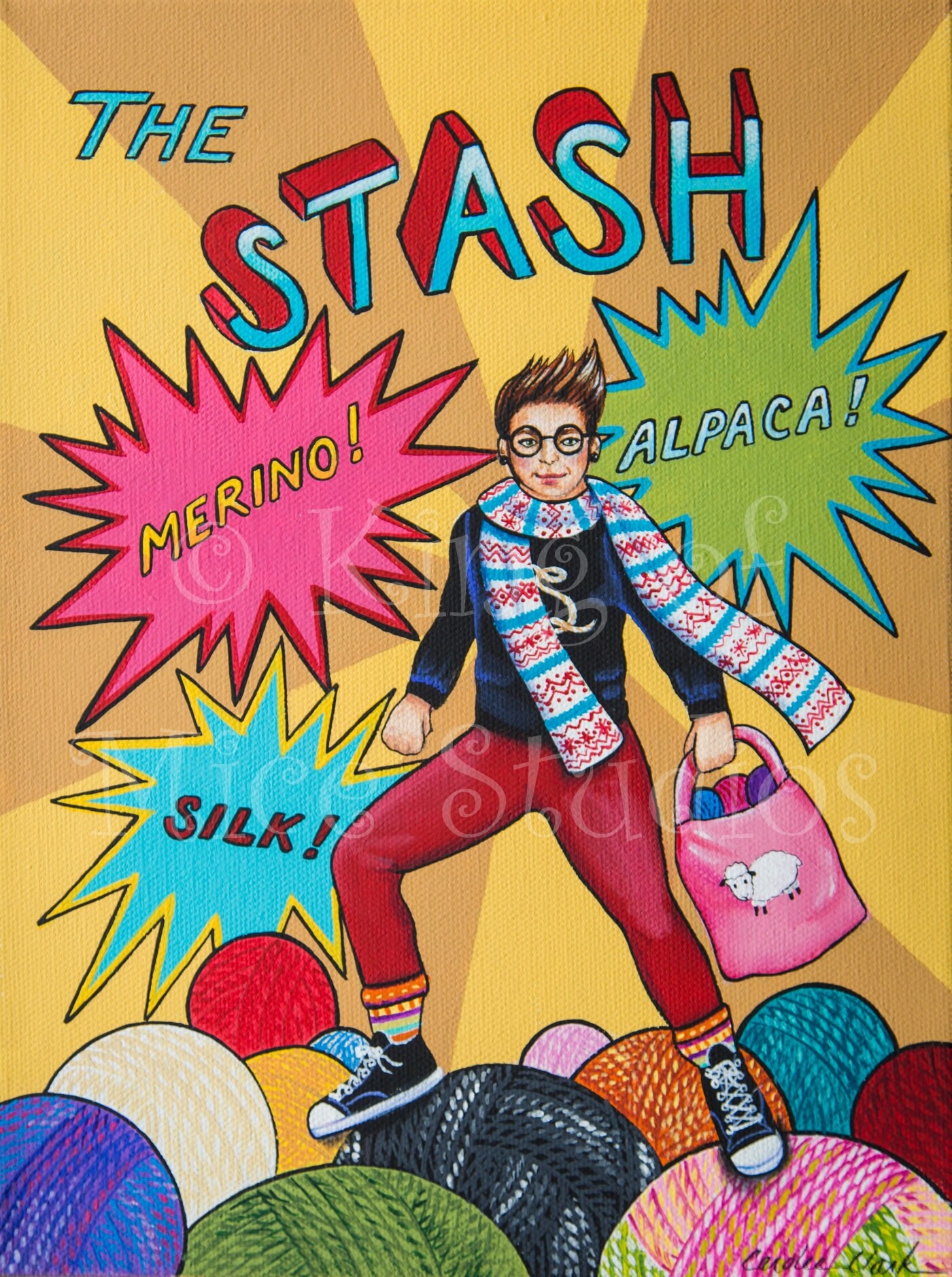 THE STASH Superhero Comic Pop Art 9 x 12 Print of | Etsy