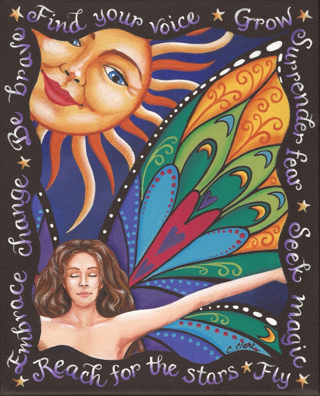 Metamorphosis - 8 X 10 Print of Original Acrylic Goddess Painting by ...