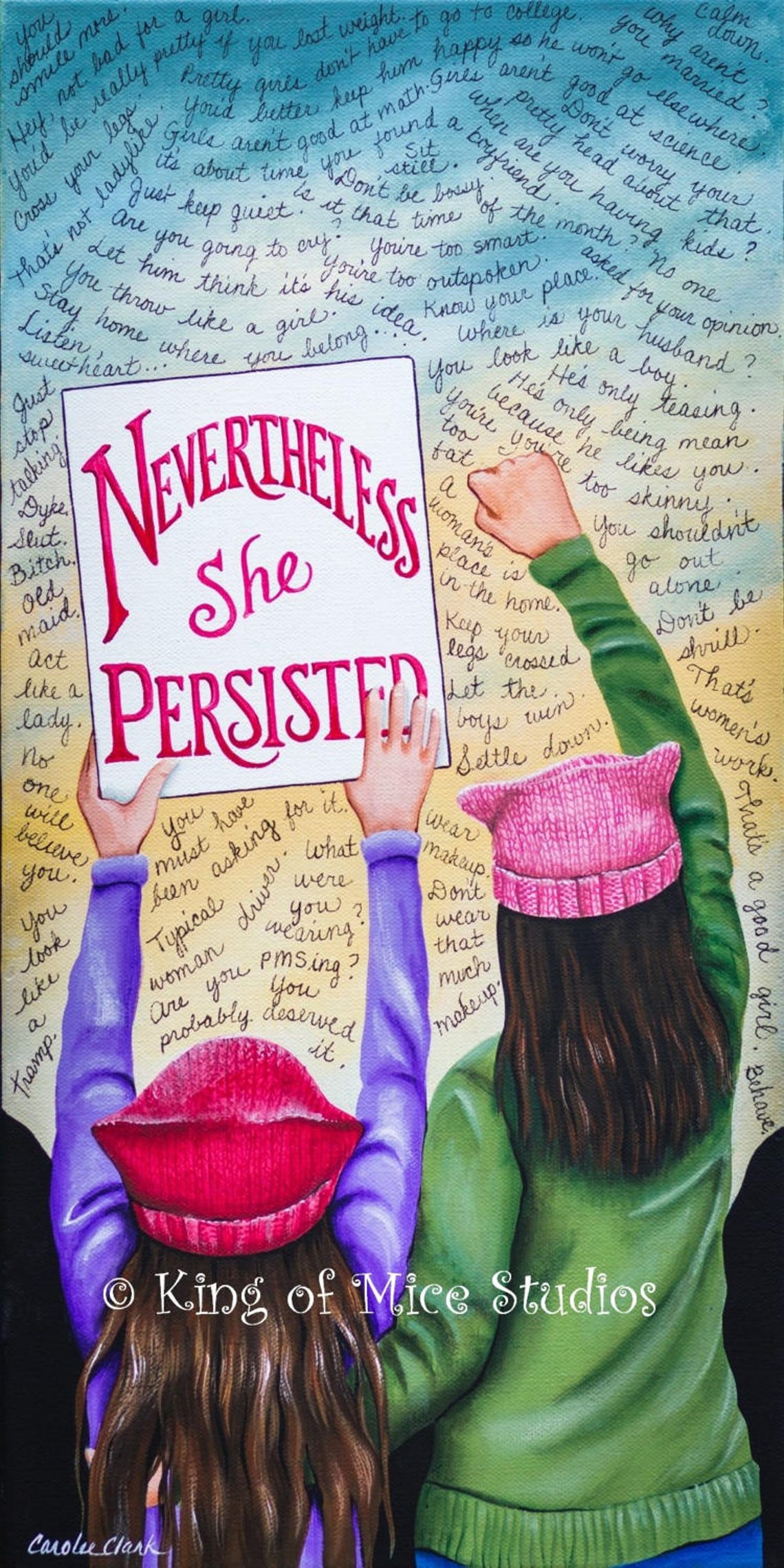 NEVERTHELESS SHE PERSISTED - 10 X 20 Print of Original Acrylic Painting ...