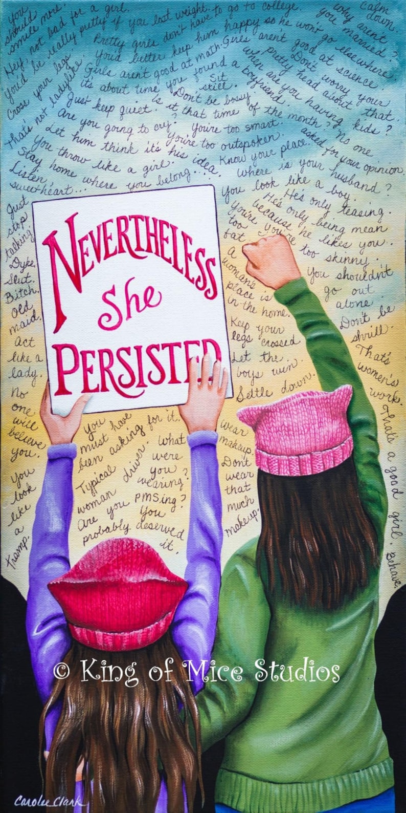 NEVERTHELESS SHE PERSISTED - 10 X 20 Print of Original Acrylic Painting ...