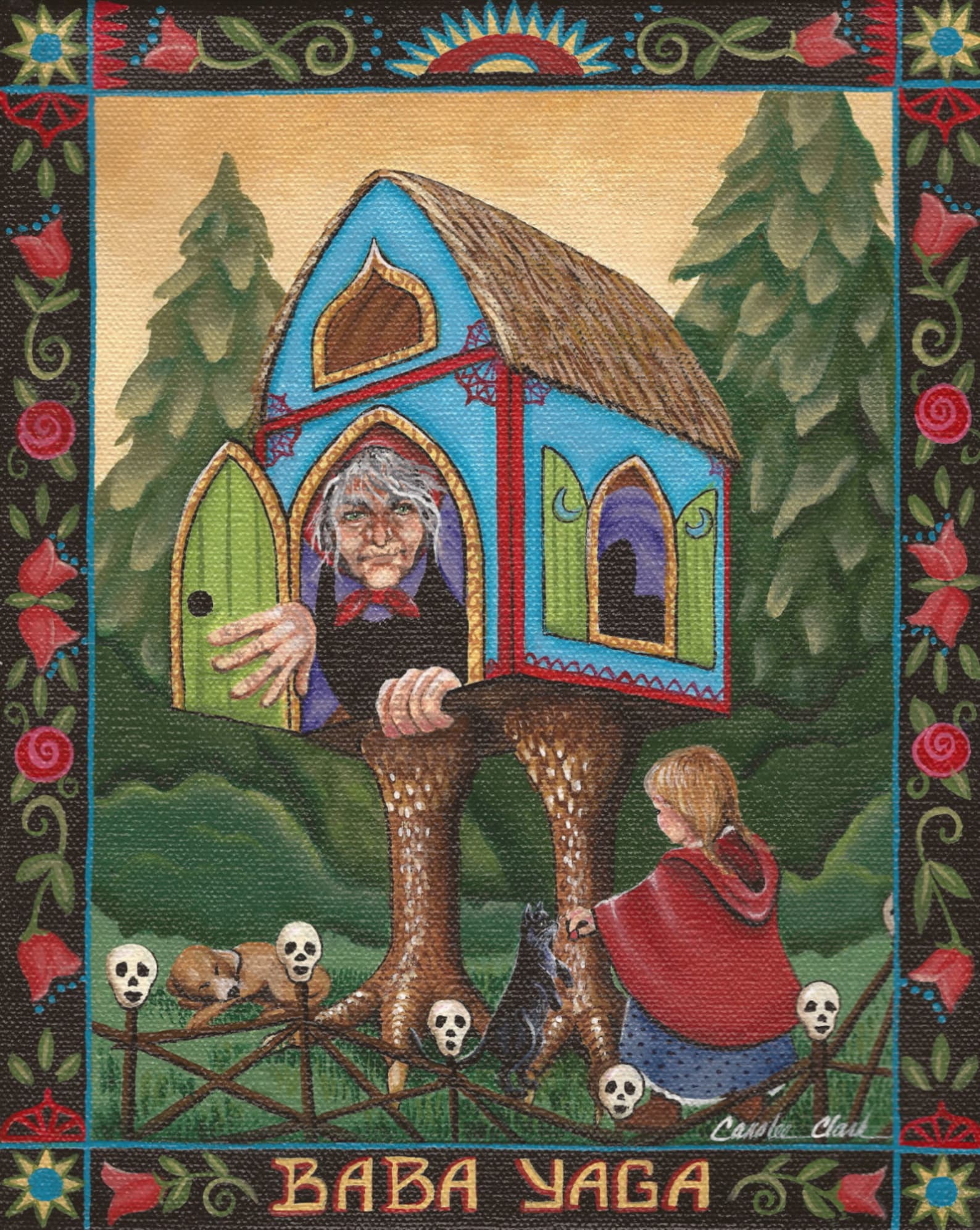Baba Yaga - Russian Folk Tale Witch - 8 X 10 Print of Original Acrylic ...