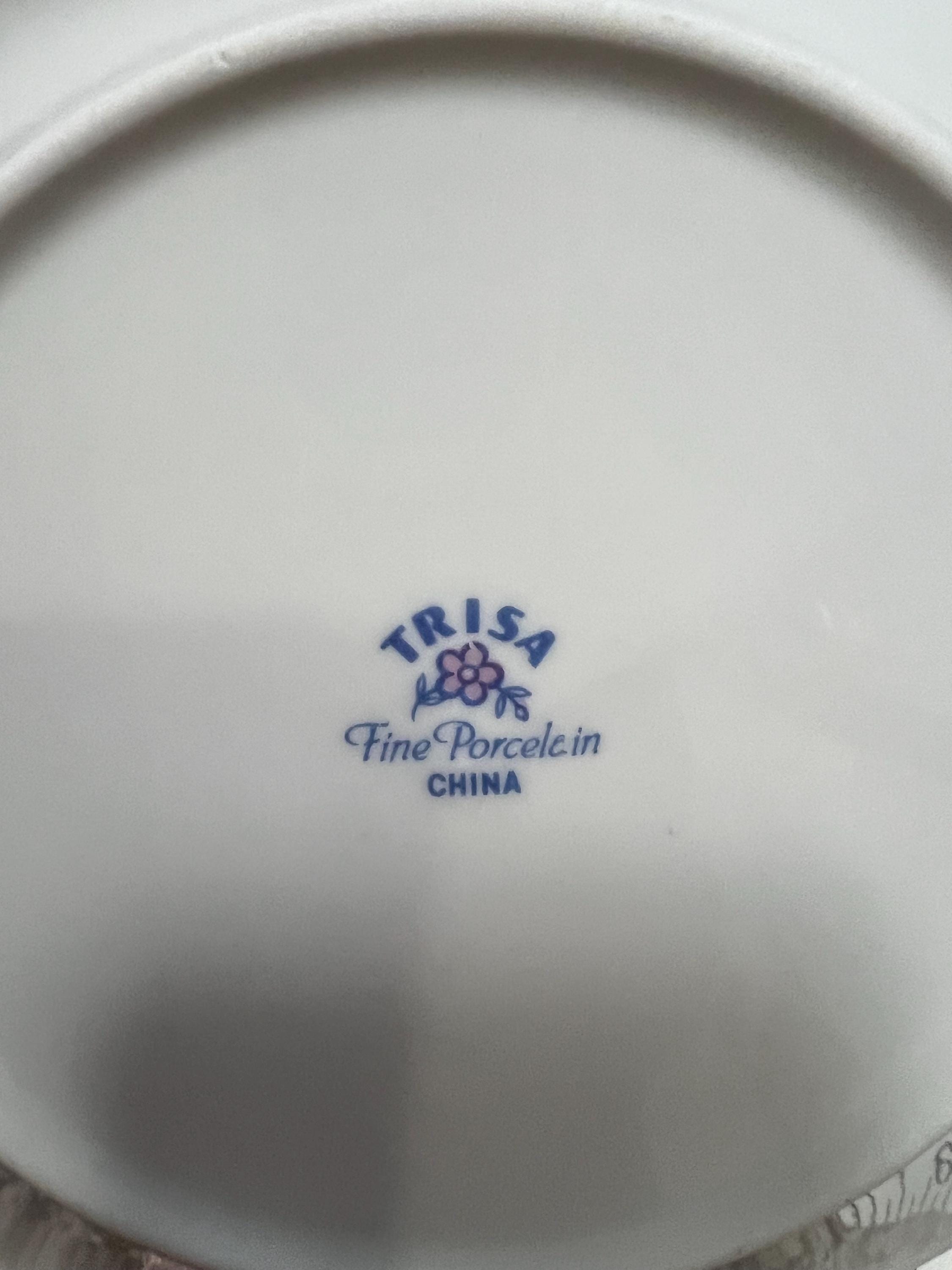 Vintage Trisa Fine Porcelain 1560 Salad/dessert Plates- Set of 7 (seven ...