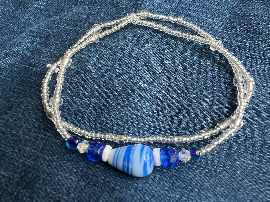 Hand Crafted Double Strand Tween Beaded Multicolor Anklet Would Fit 7 ...