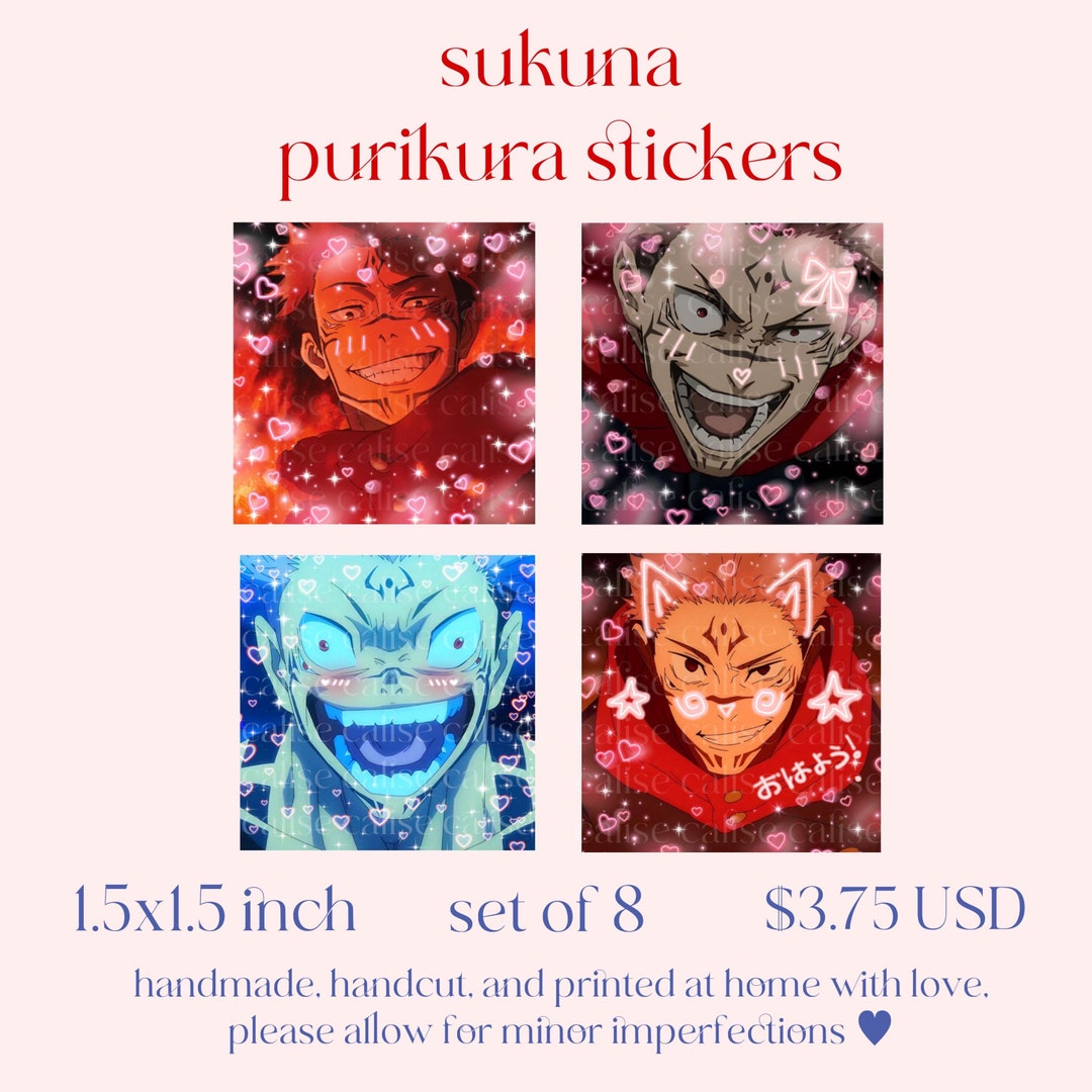 Sukuna Jjk Stickers Purikura Jjk Sukuna Jujutsu Kaisen Aesthetic Cute ...