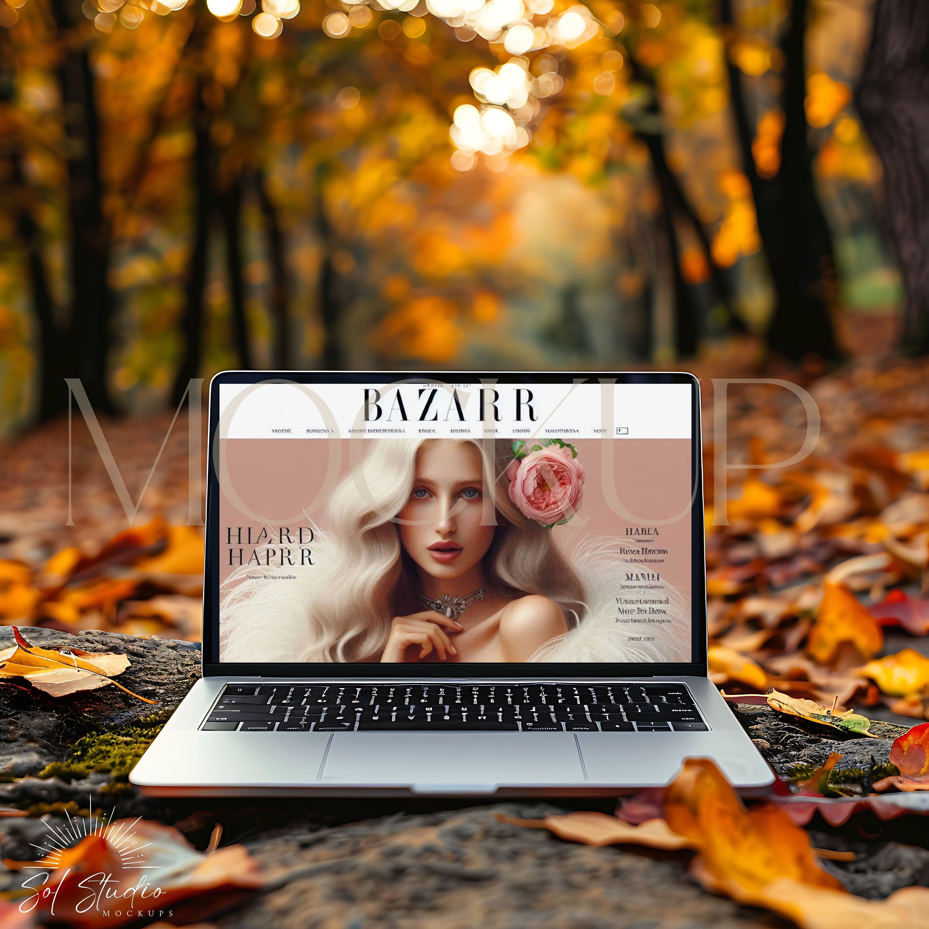 12+ Nature Laptop Mockup Bundle | Outdoor MacBook Pro Screen Mock Ups ...