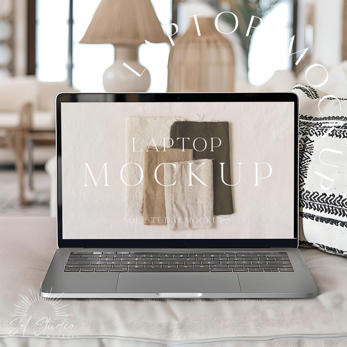 Laptop Mockup | Elegant MacBook Pro Screen Mock Ups, Social Media Cover ...