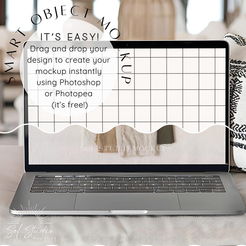 Laptop Mockup | Elegant MacBook Pro Screen Mock Ups, Social Media Cover ...