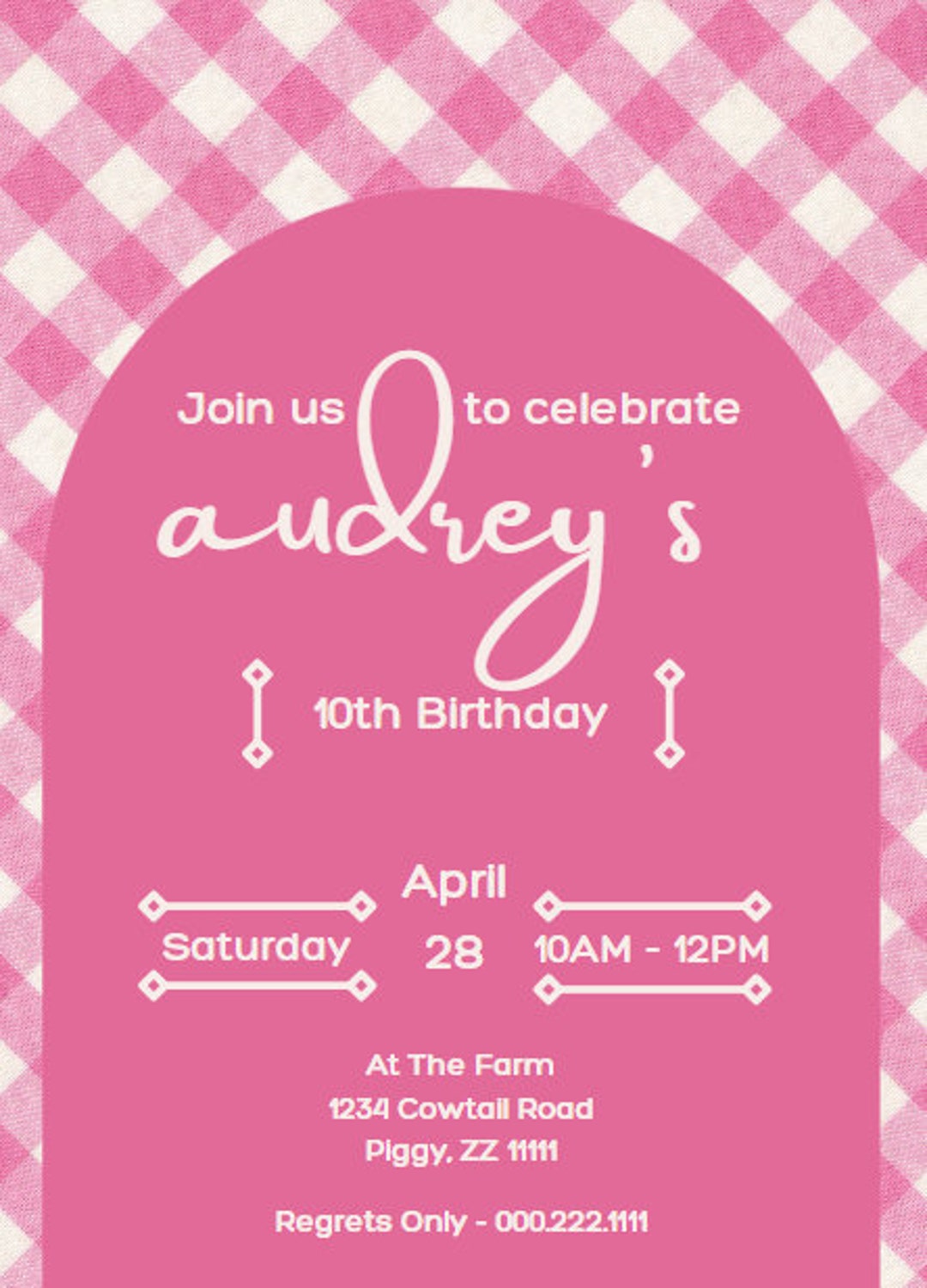 Editable Birthday Invitation - Etsy