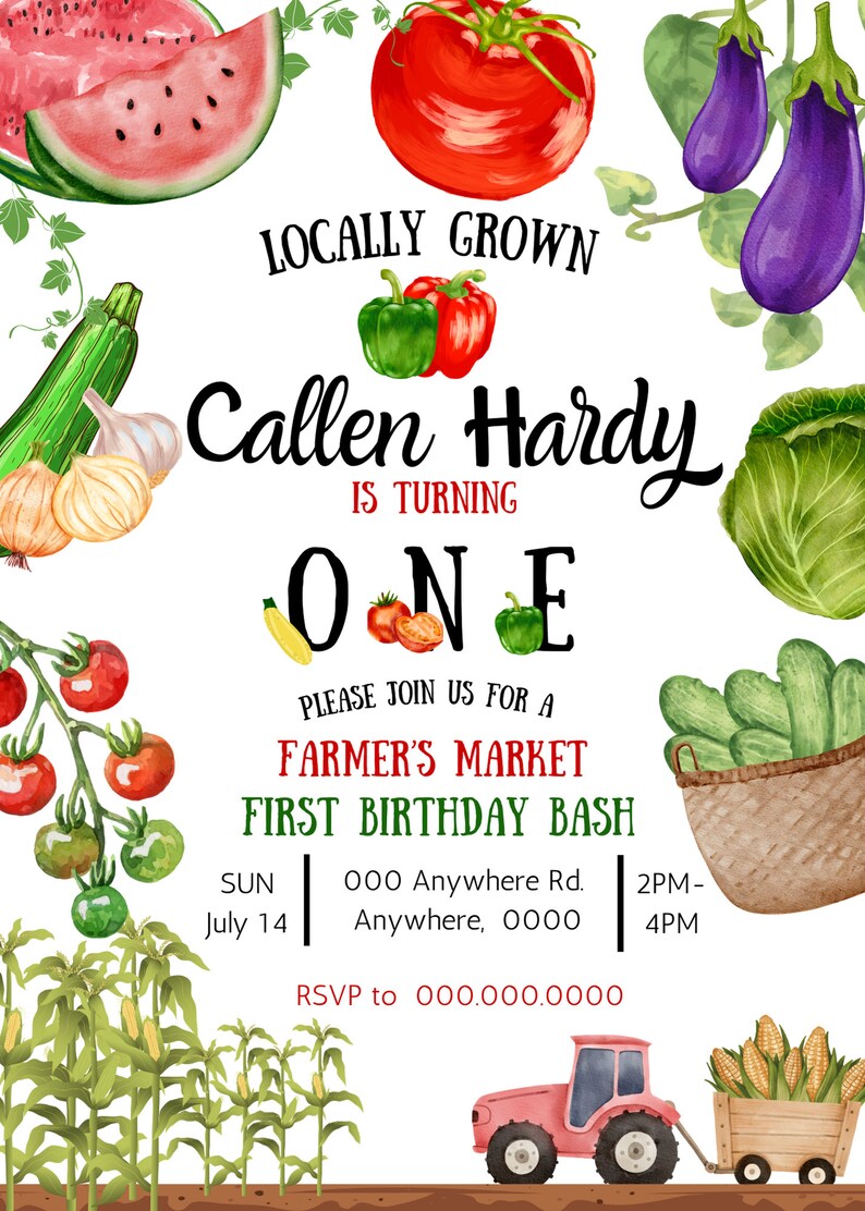 Farmer's Market Invitation - Etsy