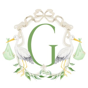 Family Crest - Baby Crest Baby Boy Crest Regency Digital Watercolor ...