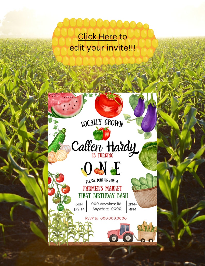 Farmer's Market Invitation - Etsy