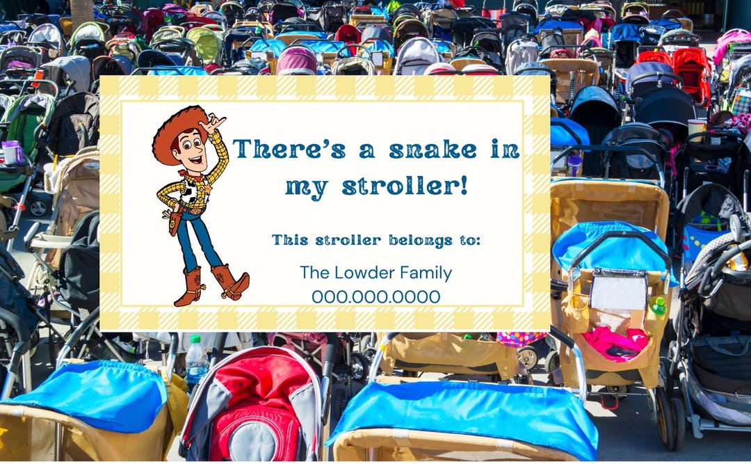 PRINTABLE Stroller Tag, Stroller Tag Digital Download, Printable ...