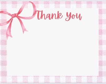 Blue Bow Thank You Card Editable/printable - Etsy