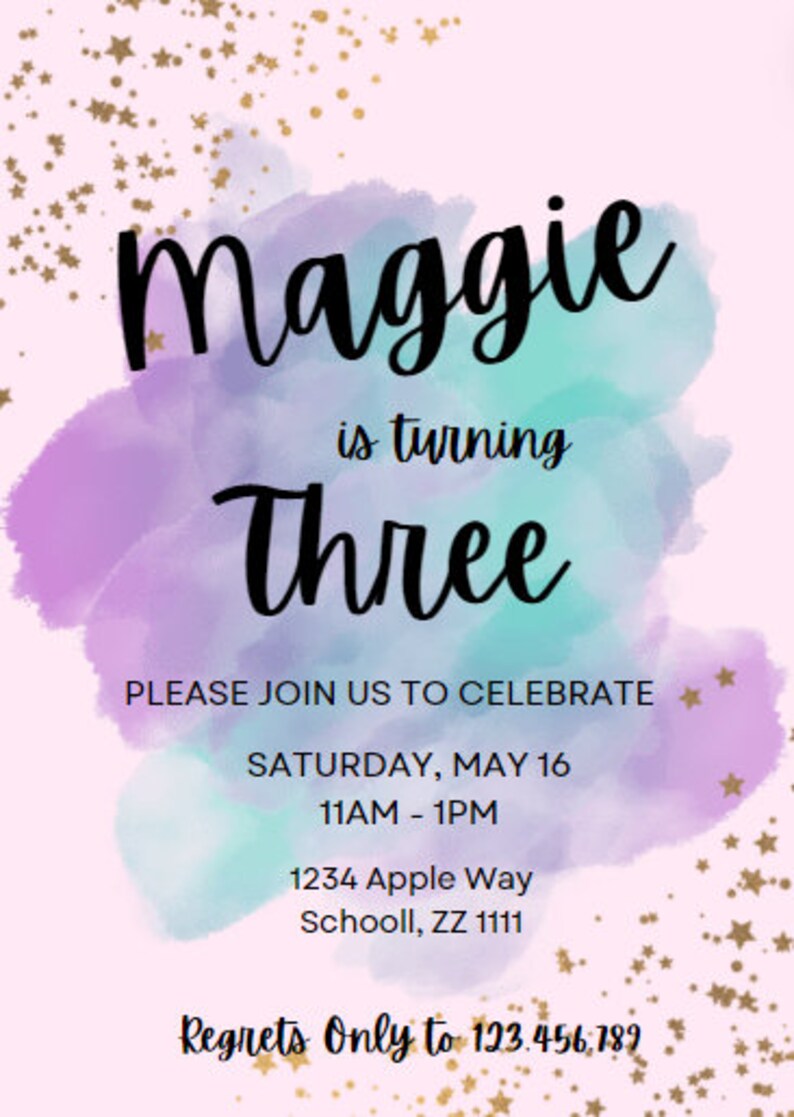 Editable Birthday Invitation - Etsy