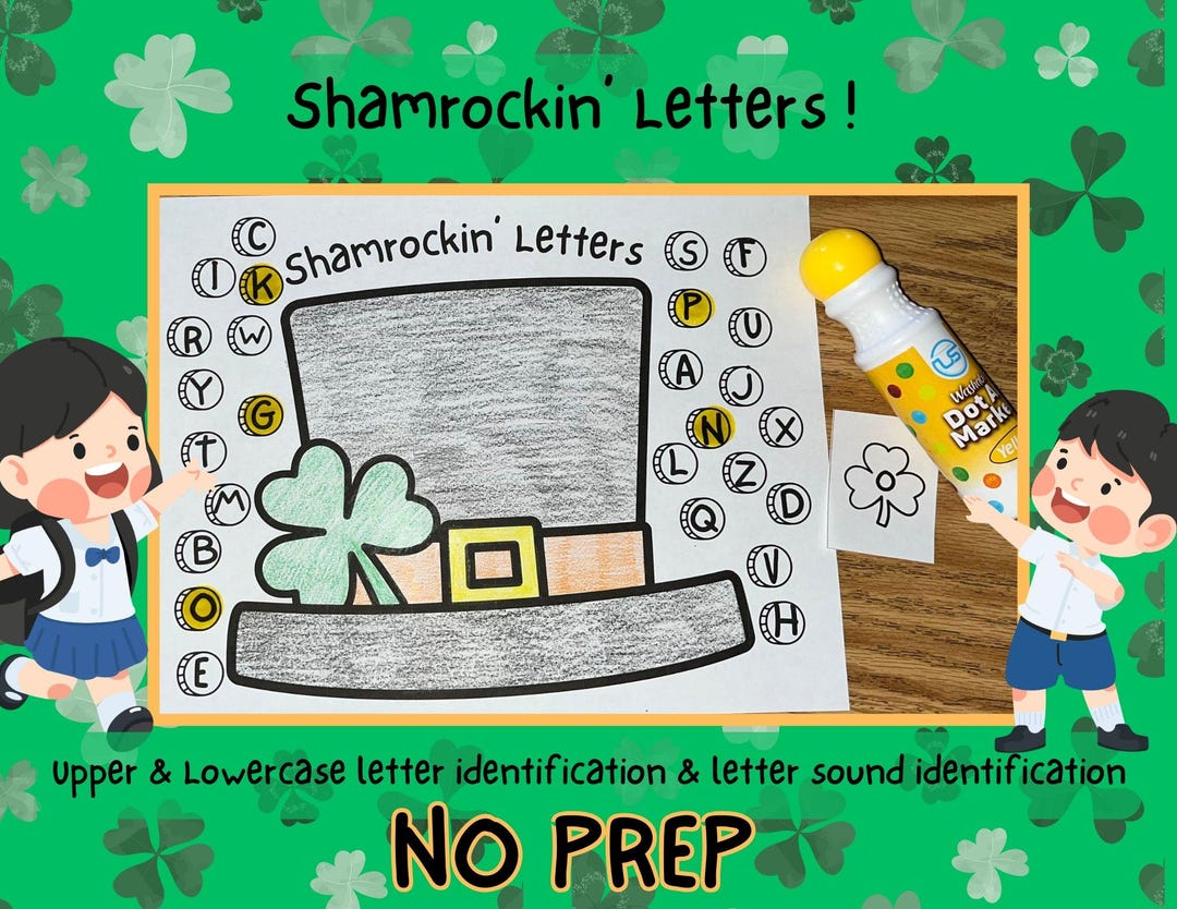Shamrockin' Letters - March Alphabet Activity - Matching - Upper and ...