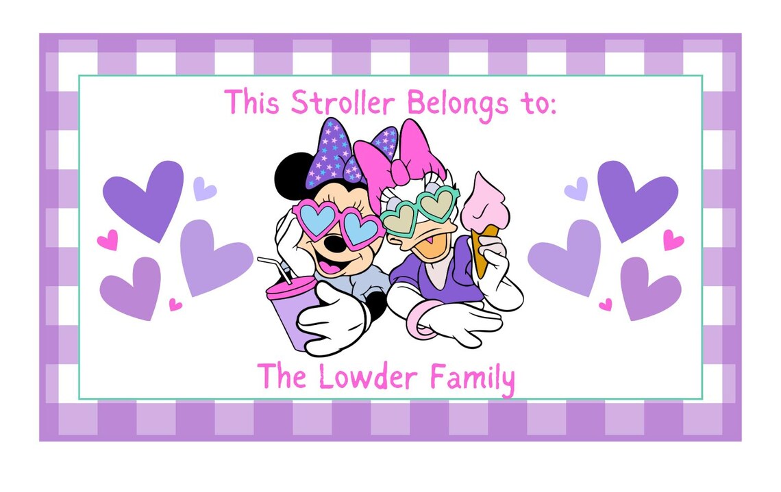 PRINTABLE Stroller Tag, Digital Download, Stroller Sign Download ...