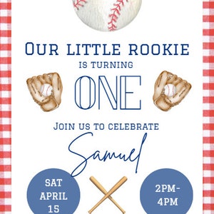 Baseball Birthday Invitation - Etsy