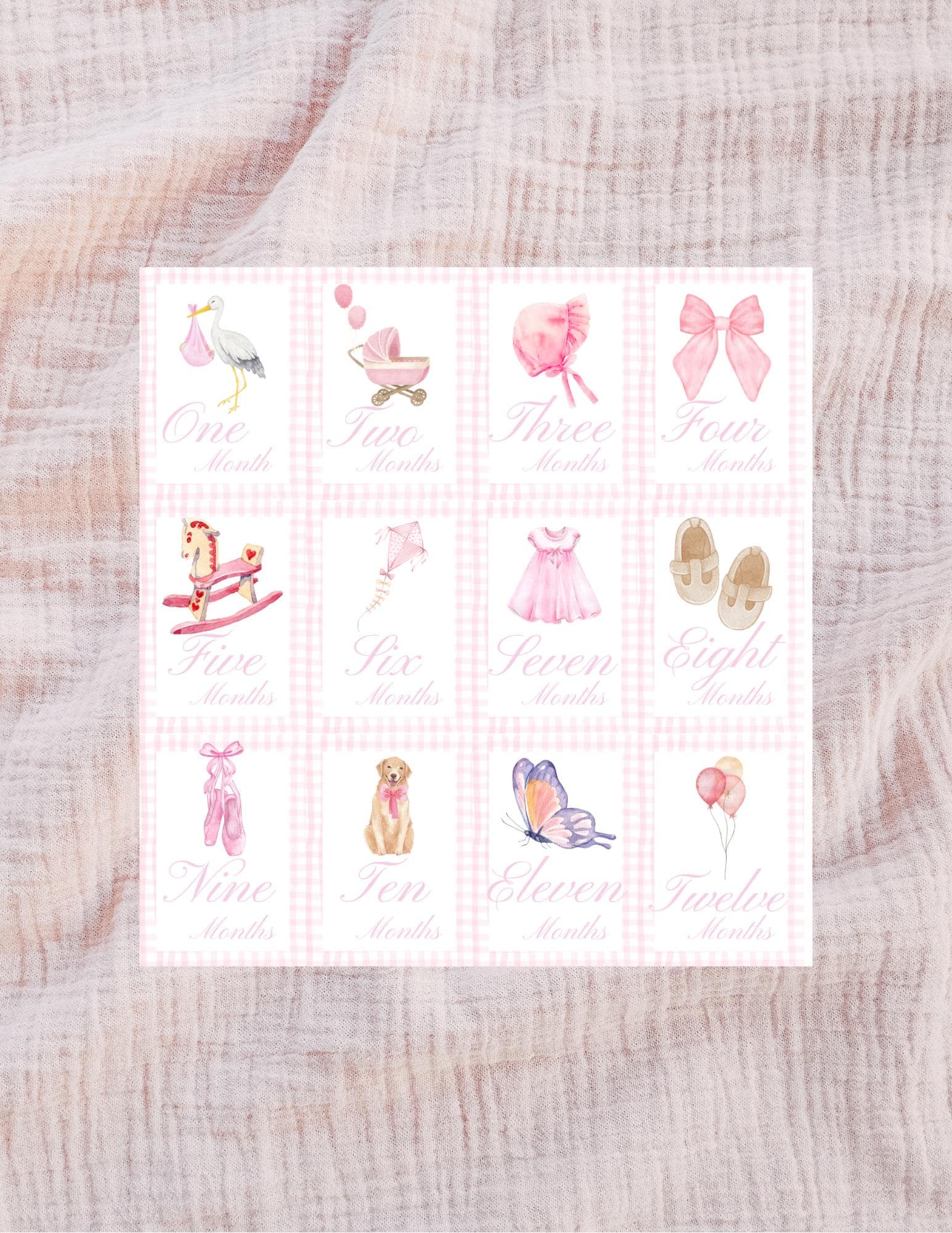 Girl Milestone Cards Printable - Etsy