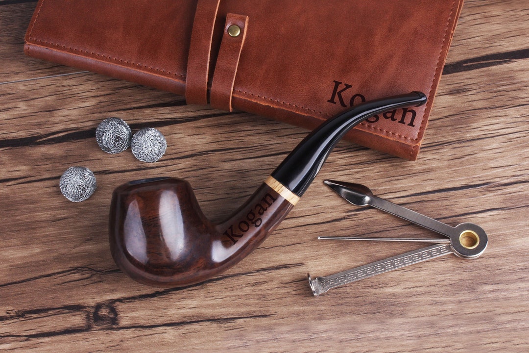 Personalized Engraved Wooden Tobacco Pipe, Exquisite Pipe Set With ...