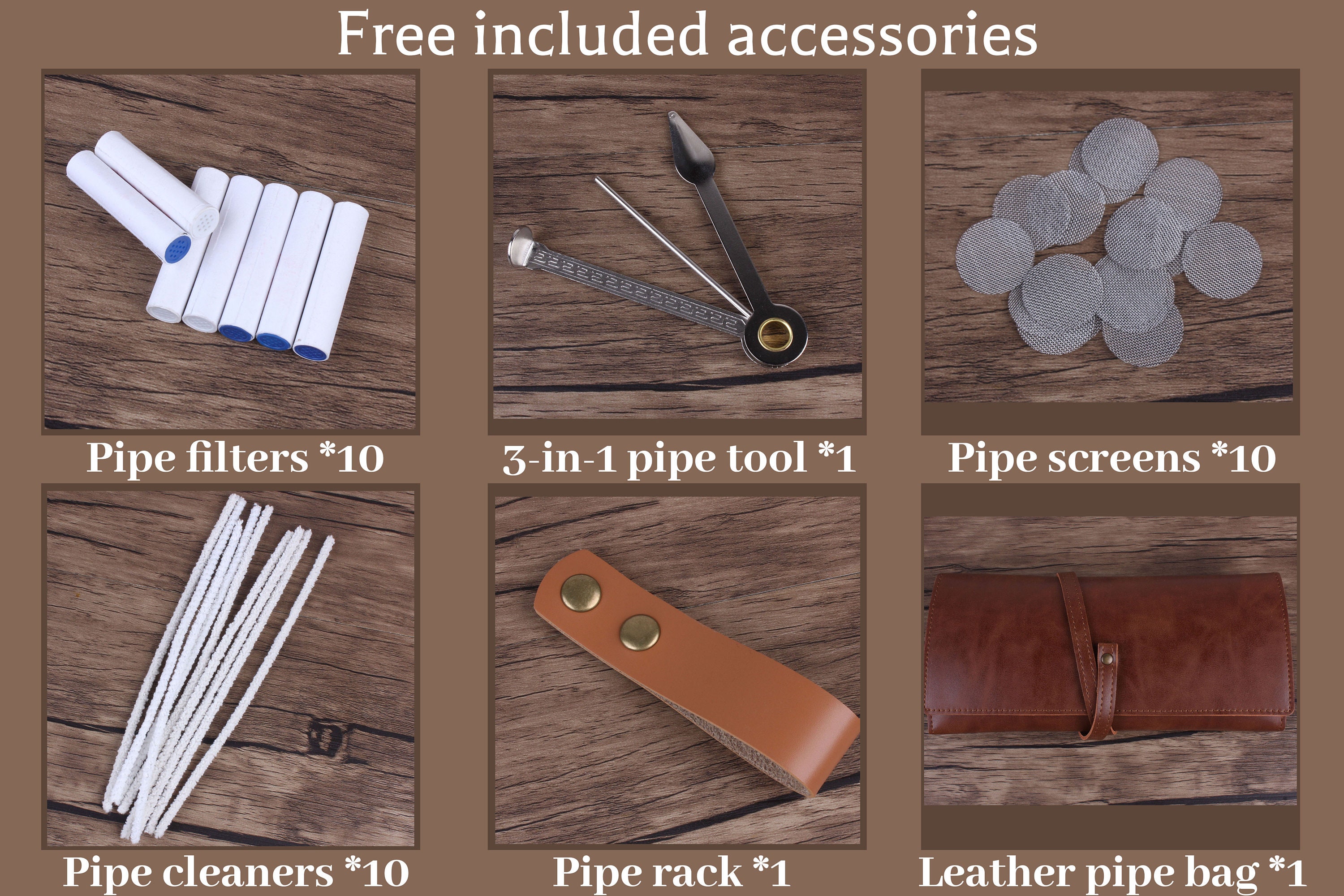 Personalized Engraved Wooden Tobacco Pipe - Handcrafted Pipe Set With ...