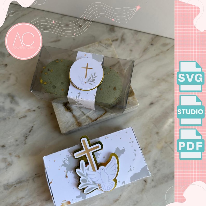 Christening Bundle SVG Template: Baptism, Communion, Wedding (digital ...