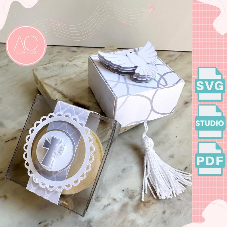 Christening Bundle SVG Template: Baptism, Communion, Wedding (digital ...