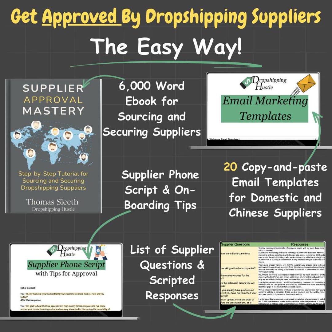 Supplier Approval Pack - 20 Copy-and-paste Email Templates, Phone ...