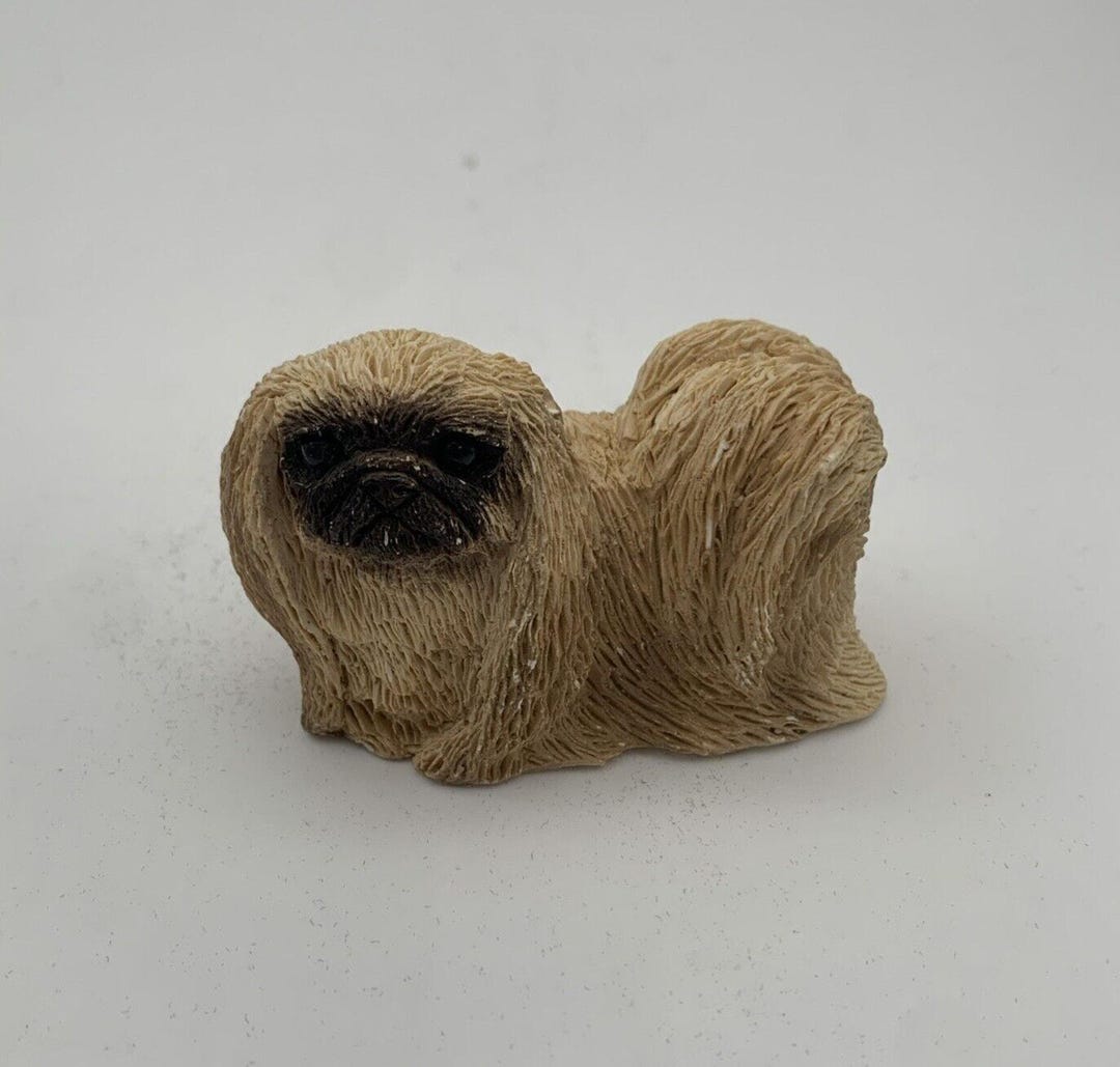 Vintage Stone Critters Collection Pekingese Figurine - Etsy