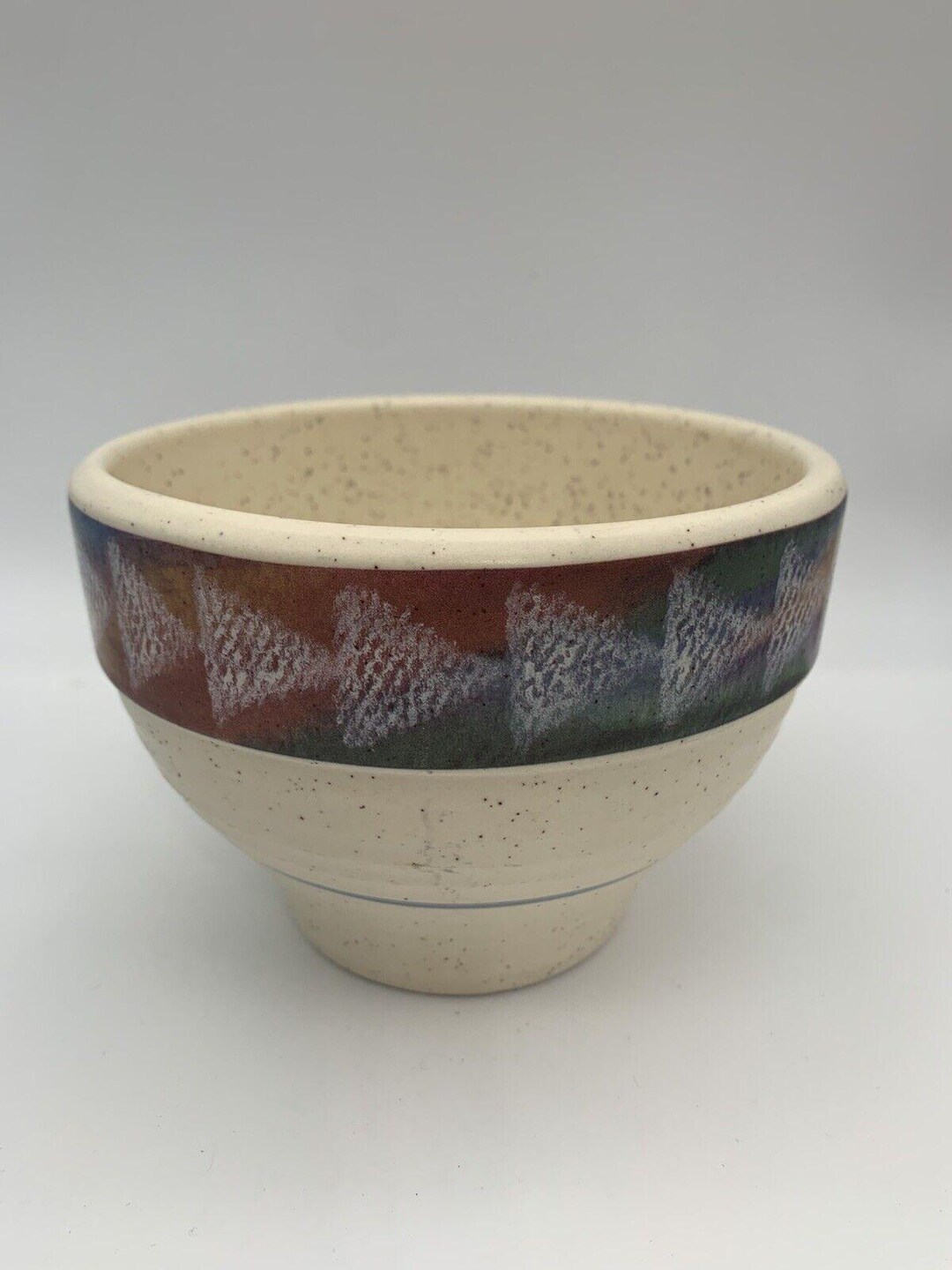 Vintage Treasure Craft Horizon Ribbed Speckled Dip Salsa Sauce Bowls ...