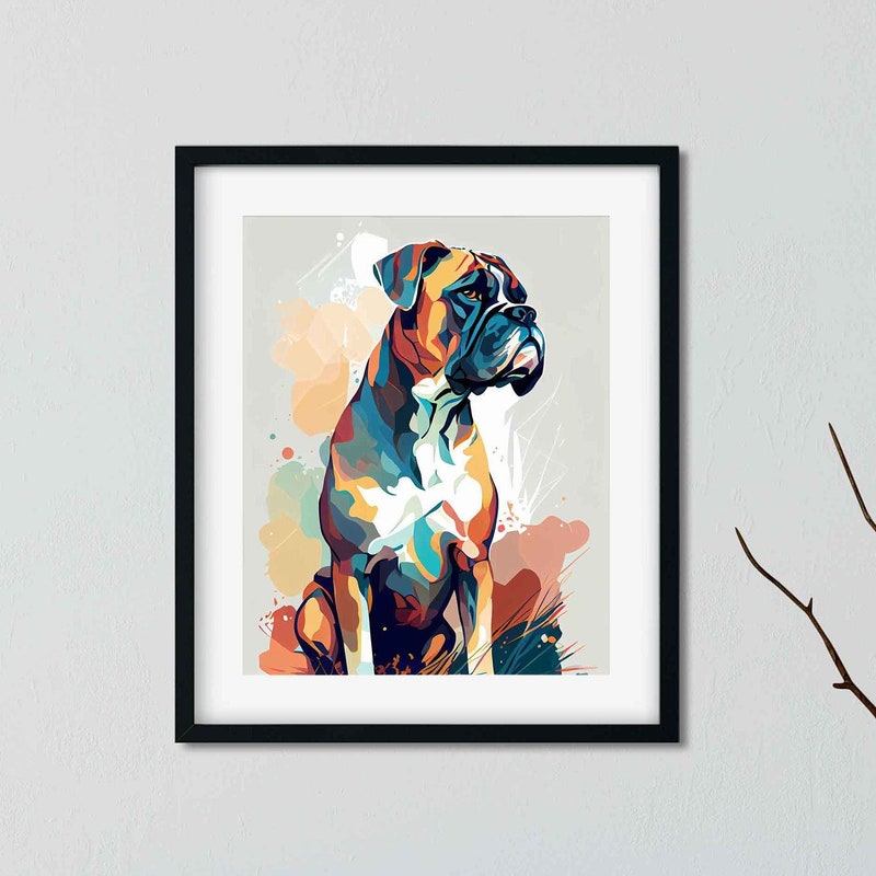 Boxer Art - Etsy