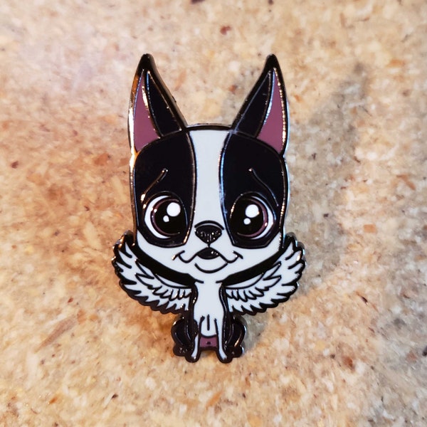 Boston Terrier Enamel Pin - Etsy