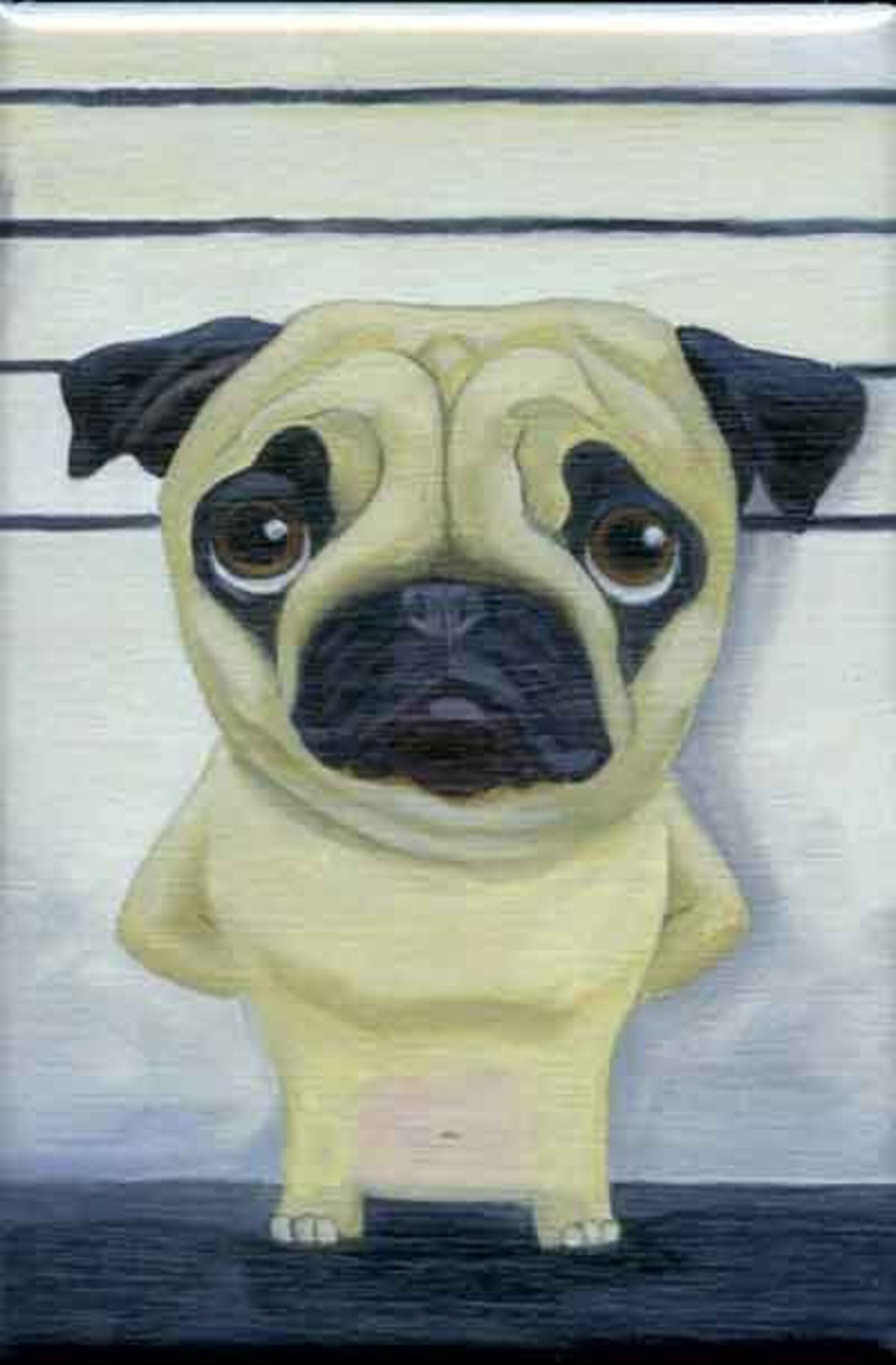 Pug Gift Pug Magnet Pug Line up Dog Art Magnet Refrigerator - Etsy