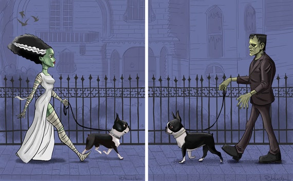 Cartoon Frankenstein Dog